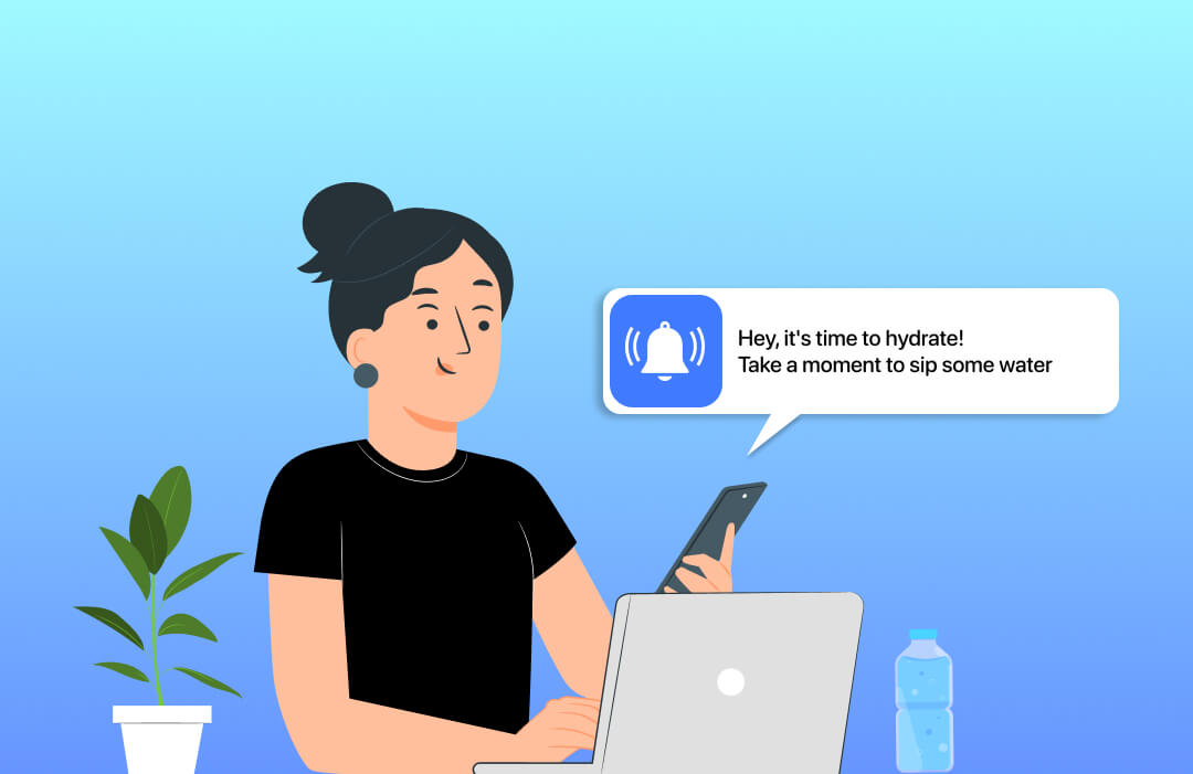 How does a water reminder app help you achieve glowing skin?