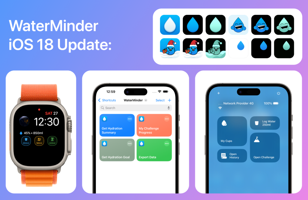 WaterMinder iOS 18 Update: What’s New in Version 6.6 - WaterMinder Blog